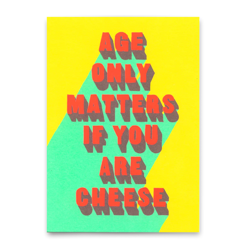 Postkarte 'age only matters' - Deli Cards | Jättefint